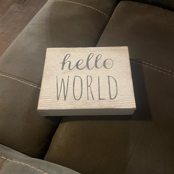 Wall Decor | Hello World Sign | Poshmark